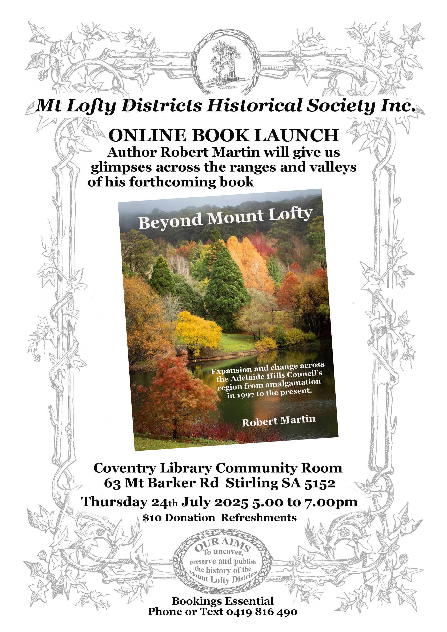 Beyond Mt Lofty – Launch of the On-line “Glimpses” – Mount Lofty ...
